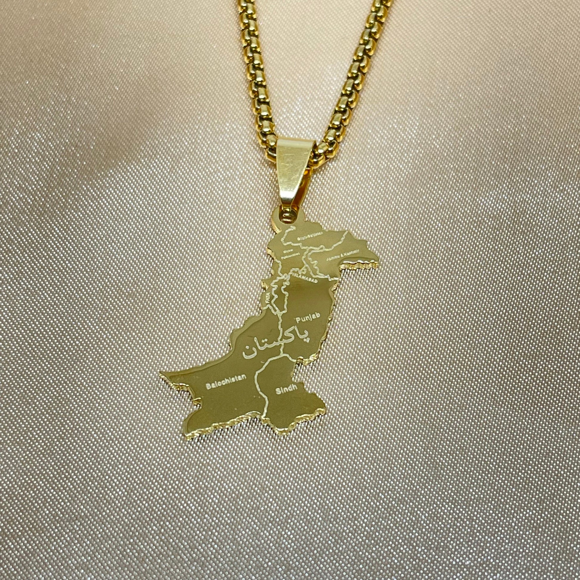 Pakistan Map Necklace – Barakah Jewellery